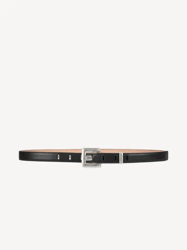 Balmain Anthem Smooth Leather Belt - Black