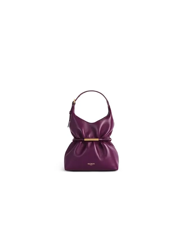 Balmain Sphynx Mini Bag In Smooth Leather - Purple