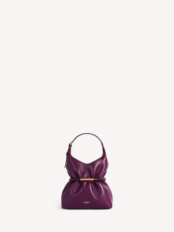 Balmain Sphynx Mini Bag In Smooth Leather - Purple