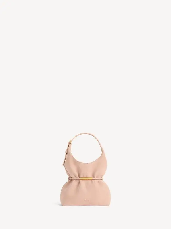Balmain Sphynx Mini Bag In Suede Calfskin - Pink
