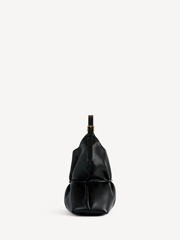 Balmain Sphynx Medium Bag In Smooth Lambskin - Black