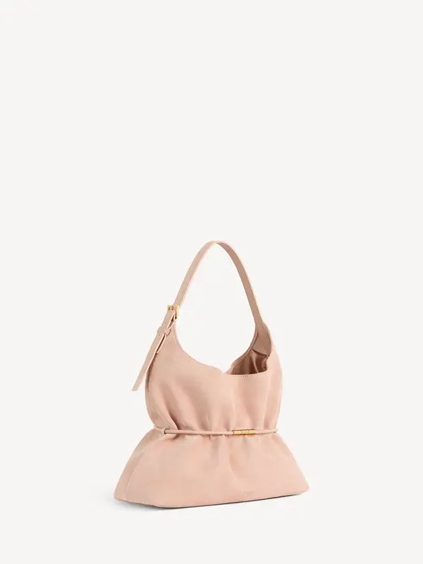 Balmain Sphynx Medium Suede Bag - Pink