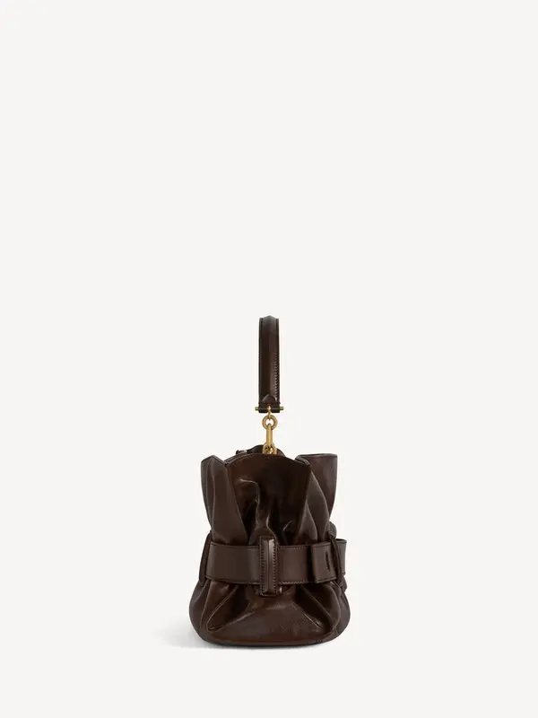 Balmain Anthem Medium Smooth Leather Bag With Belt Detail