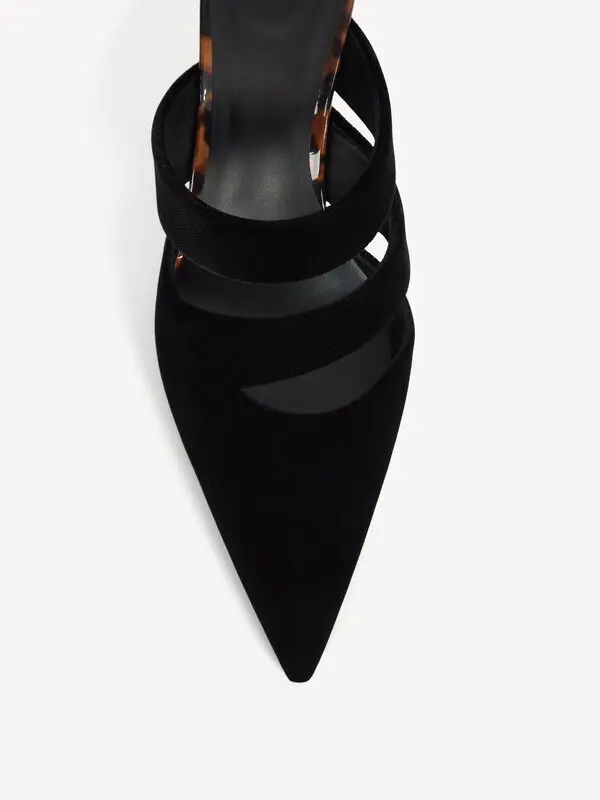 Balmain Velvet And Printed Patent Leather Pumps