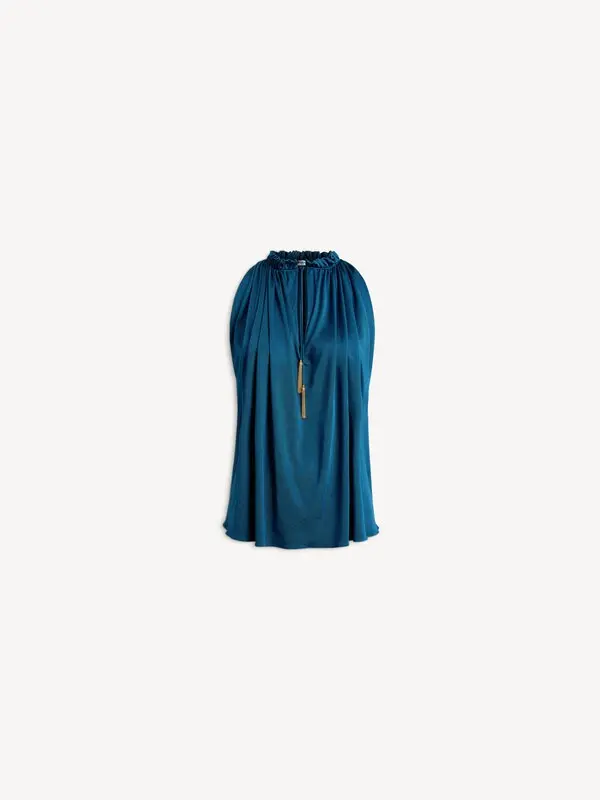 Balmain Pleated Flowing Jersey Top