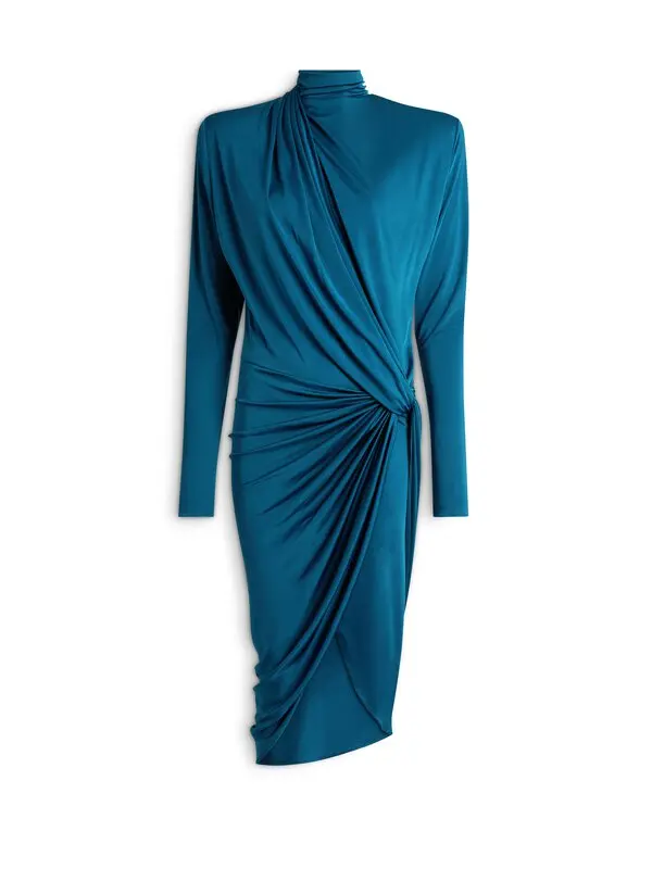 Balmain Draped Flowing Jersey Dress