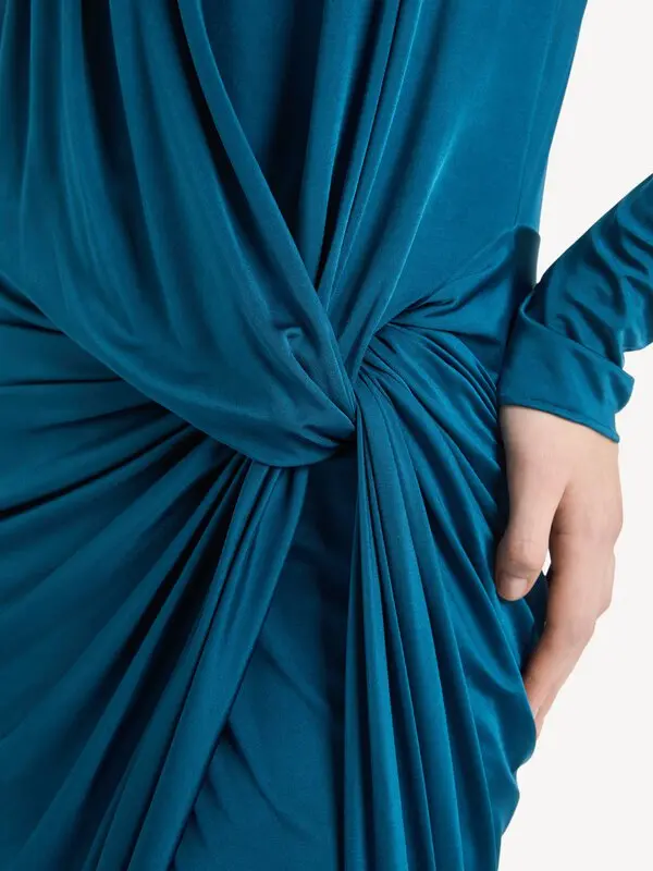 Balmain Draped Flowing Jersey Dress