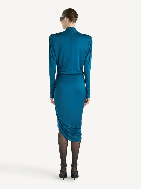 Balmain Draped Flowing Jersey Dress