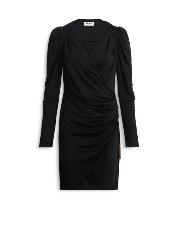 Balmain Draped Flowing Jersey Dress