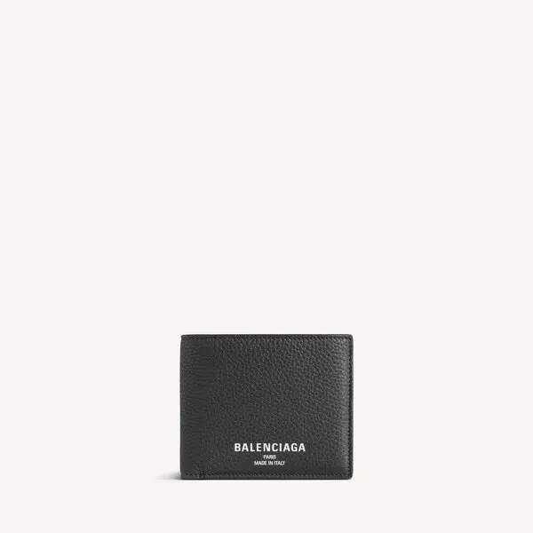 Balenciaga Credit Square Folded Wallet - Black