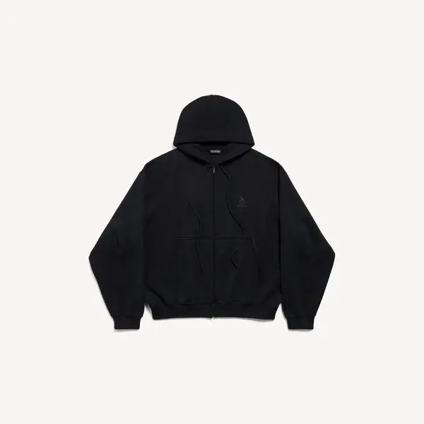 Balenciaga Lion Zip-up Hoodie - Black