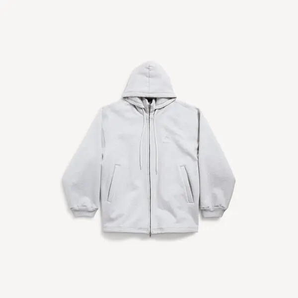 Balenciaga Lion Outerwear Zip-up Hoodie - Grey