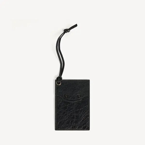 Balenciaga Le City Charm/keychain Card Holder - Black