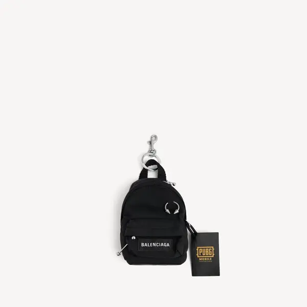 Balenciaga I Pubg I Pubgm Explorer Micro Backpack Charm/keychain - Black