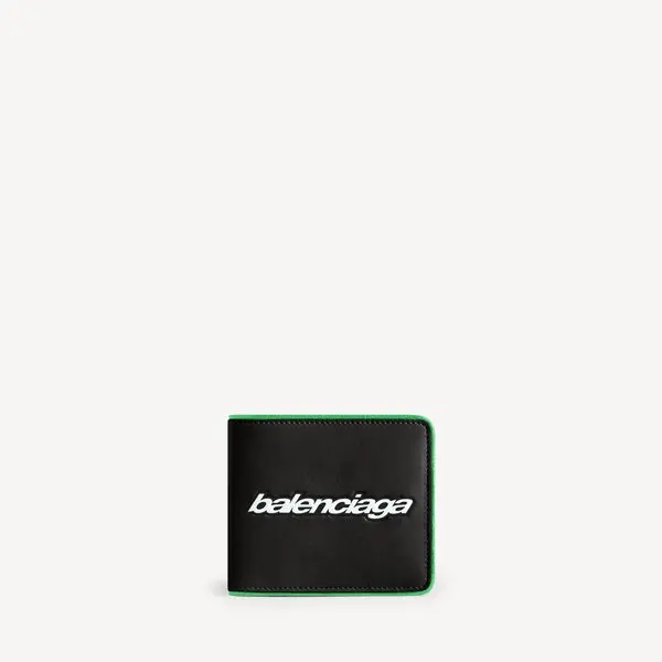 Balenciaga Biker Square Folded Wallet - Black