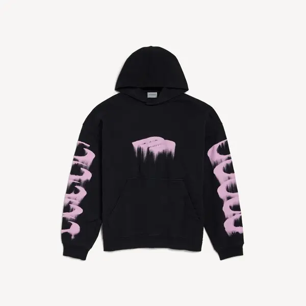 Balenciaga Wet Brush Medium Fit Hoodie - Black