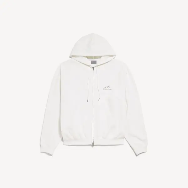 Balenciaga Bodies Zip-up Hoodie - White