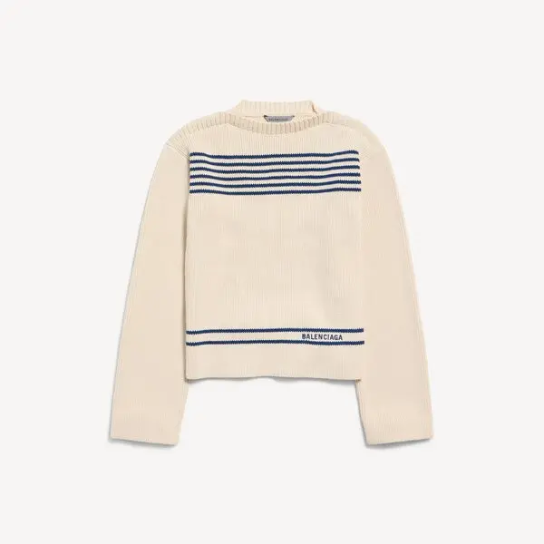 Balenciaga Boatneck Sweater - Blue