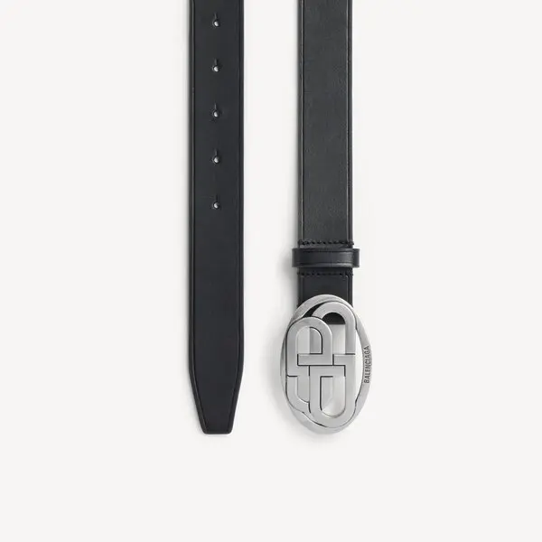 Balenciaga Oval Bb Belt - Black