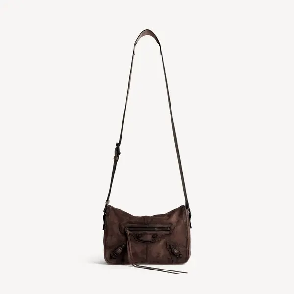 Balenciaga Le City Flap Messenger Bag Small - Brown