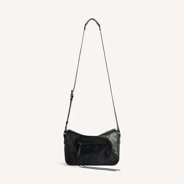 Balenciaga Le City Flap Messenger Bag Small - Black