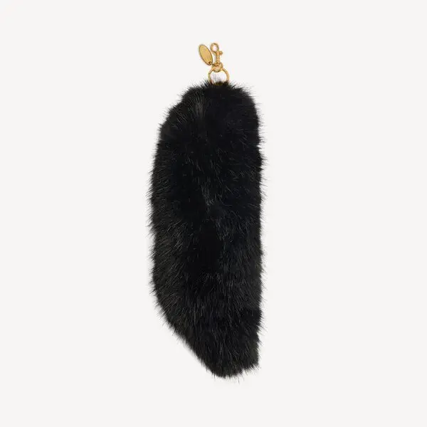 Balenciaga Charm/keychain Faux Fur Tail - Black