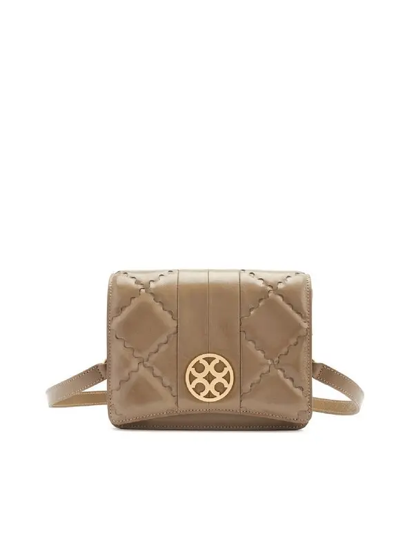 ORANGE CUBE Mosaic Diamond Crossbody Bag Khaki