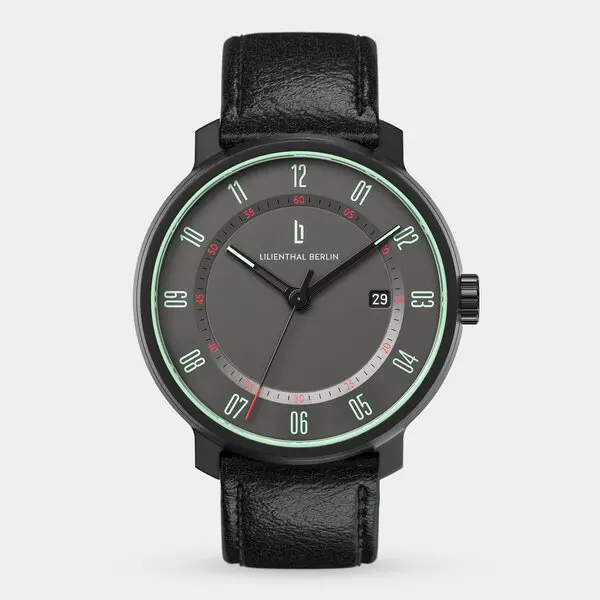Lilienthal Berlin Neolux Grey Mint Leather Black - Gray