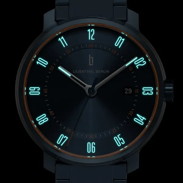 Lilienthal Berlin Stainless Steel Automatic Watch With Sunburst Dial