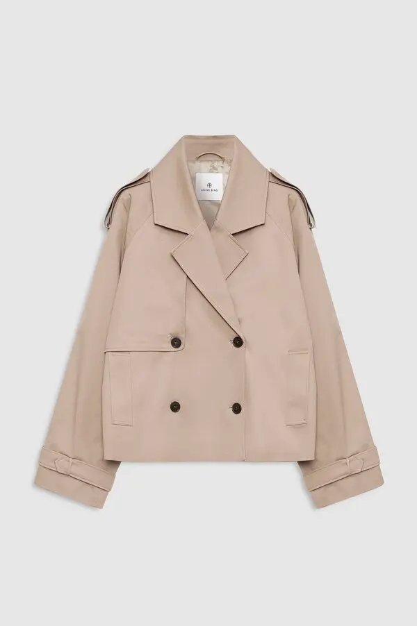 ANINE BING Rickie Cropped Trench