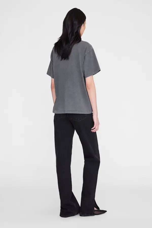 ANINE BING Cade Tee Los Angeles University - Washed Grey