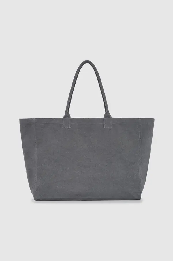 ANINE BING Leo Canvas Tote Bag - Washed Grey