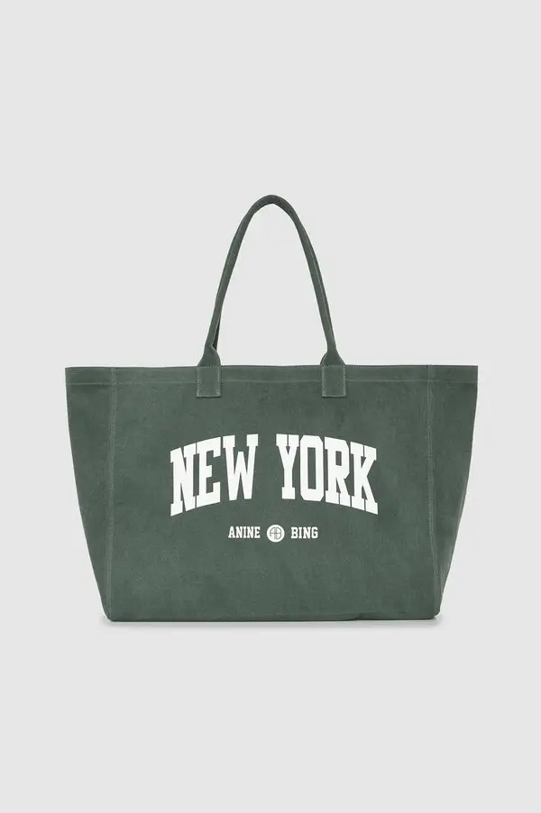 ANINE BING Leo Canvas Tote New York University