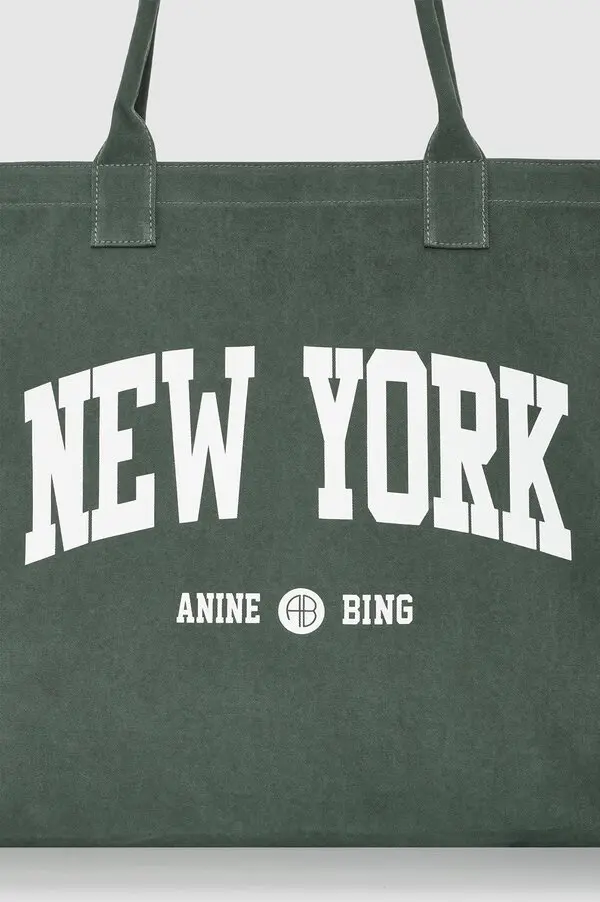 ANINE BING Leo Canvas Tote New York University