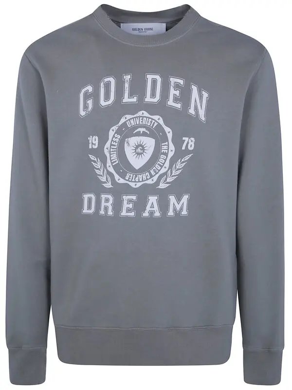 GOLDEN GOOSE Sweatshirt Garment Dyed "journey M`s - Green
