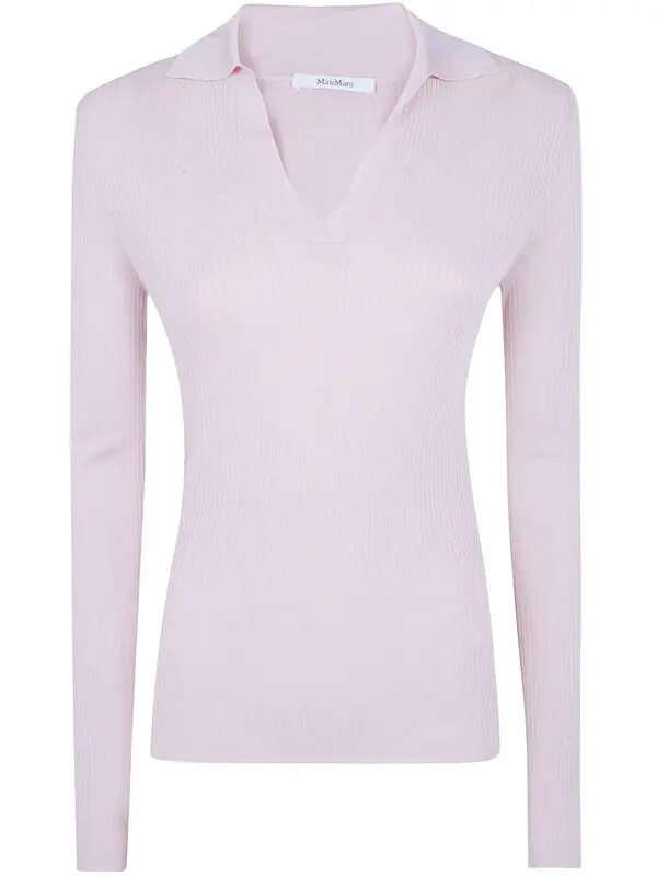 Max Mara Polo Shirt Long Sleeve "mxm Gergo - Pink