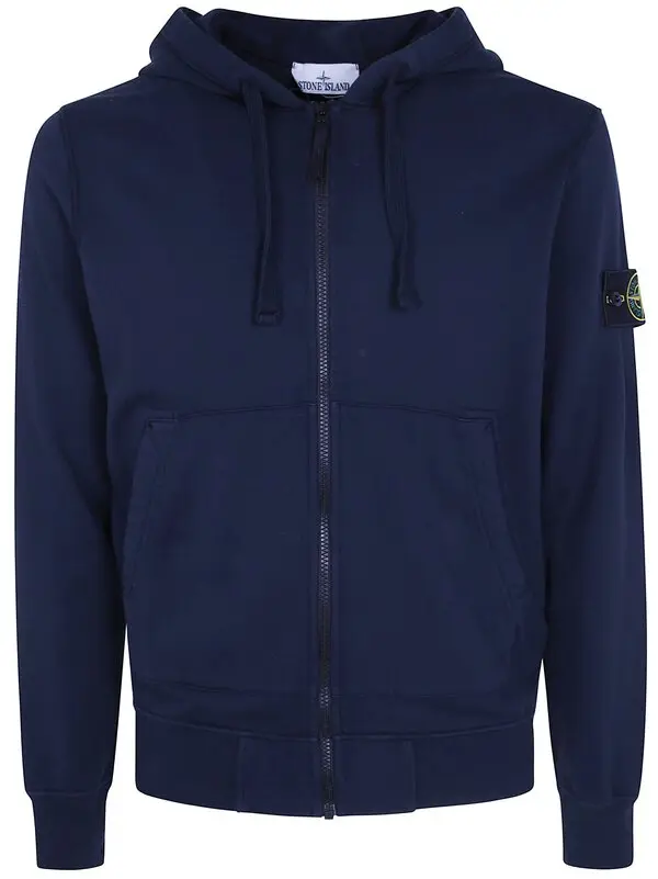 Stone Island Zip-up Hoodie With Logo Detail
