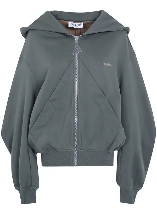 Attico Sweatshirt Full Zip Hoodie "261wcf00015 - Green