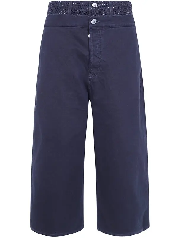 Attico Pants Thermostrass "washed Denim With Thermostrass