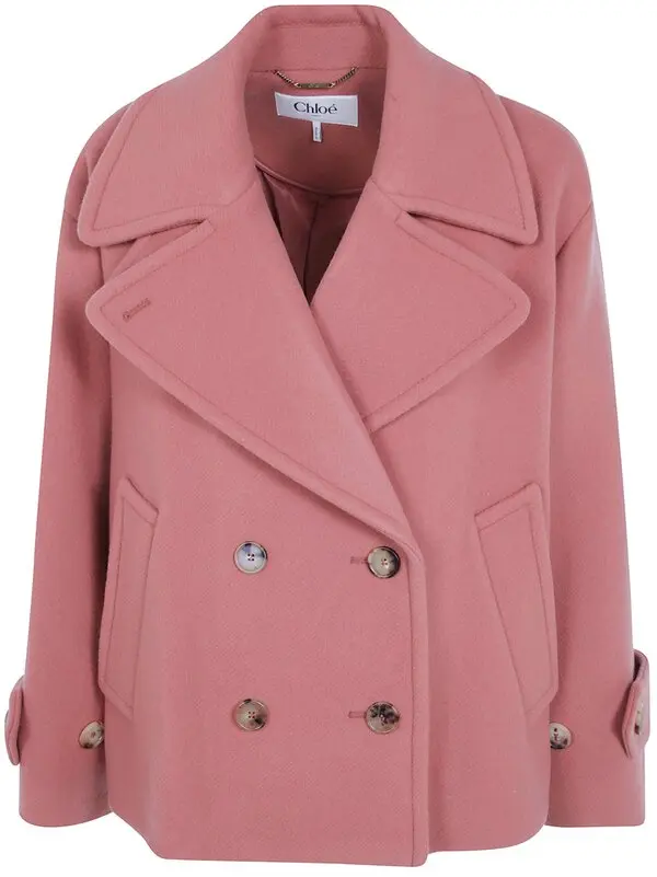 Chloé Coat Military Split "turtle Neck