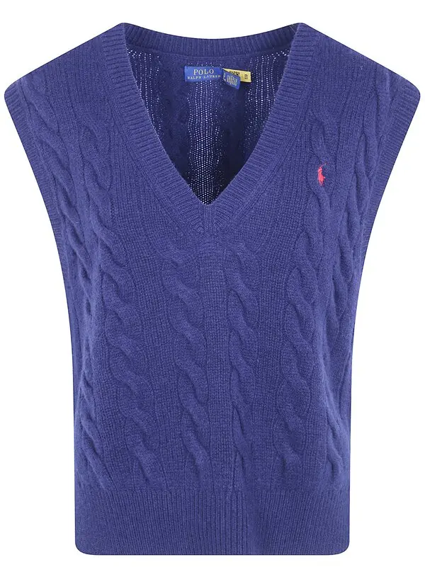 Polo Ralph Lauren Sweater Vest Wool "hunter Navy - Blue