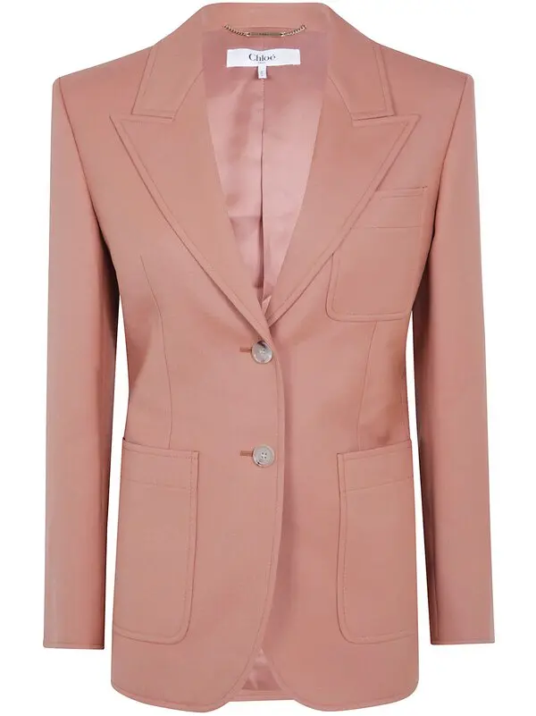 Chloé Jacket Long Blazer "tannish - Red