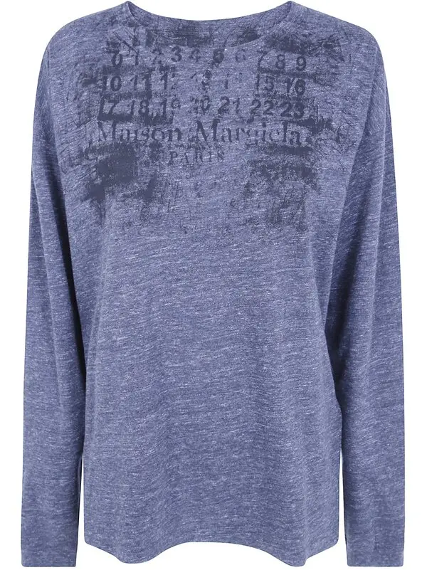 MAISON MARGIELA Long Sleeve "numbers" T-shirt