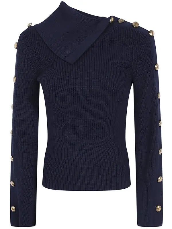 Elisabetta Franchi Sweater Viscose "tricot Round Neck - Black