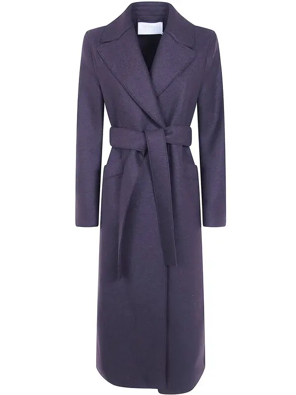 Harris Wharf London Coat Long Maxi "aa1192mlk 535 Bordeaux - Red