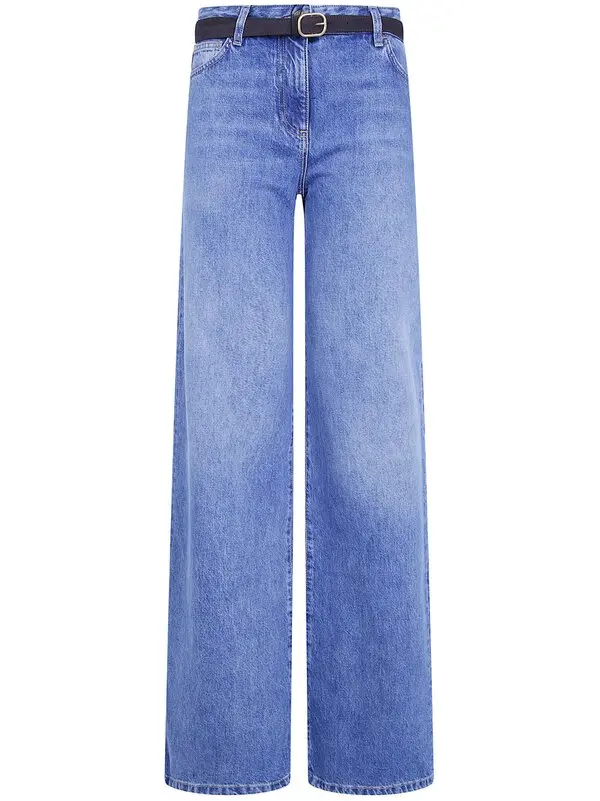 Elisabetta Franchi Jeans Wide Leg "pj20n66e2 - Blue