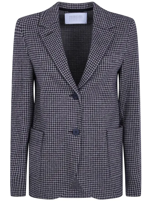 Harris Wharf London Jacket Stand Up Collar "patterned Moleskin