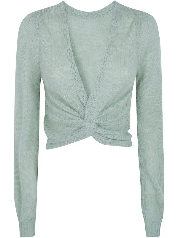 TWINSET Sweater V Neck "costruzione - Green