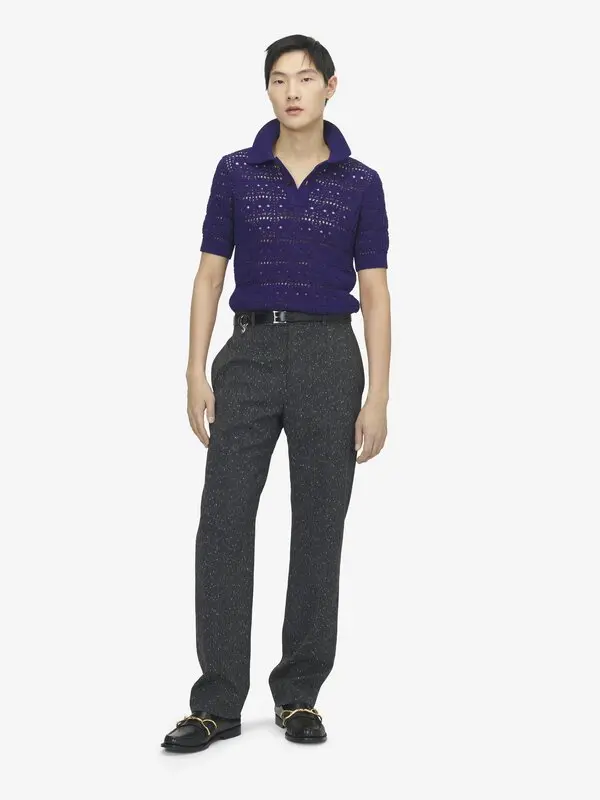 Alexander McQueen Skull Crochet Polo Shirt