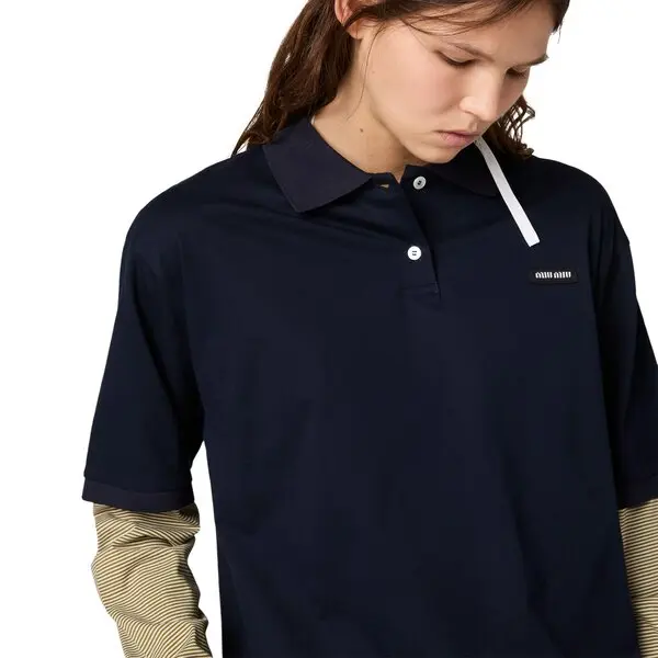 Miu Miu Jersey Polo Shirt